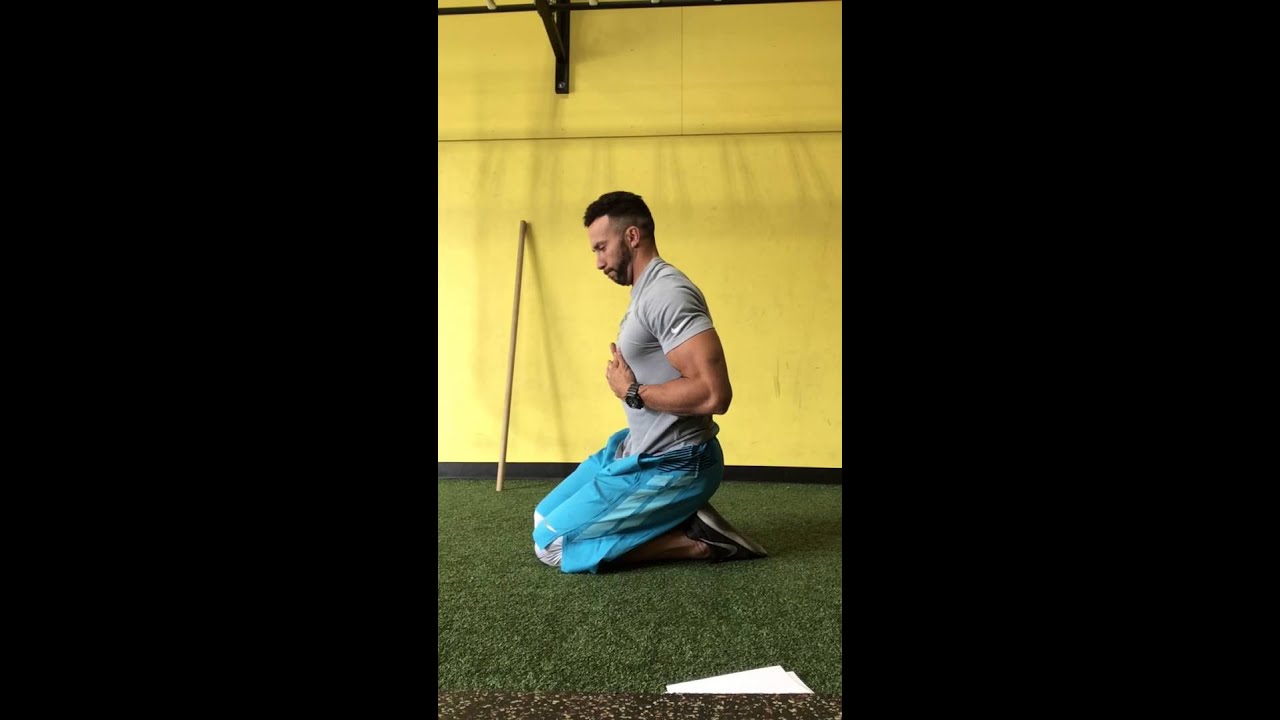 Sitting back on heels with a quadriceps lift - YouTube