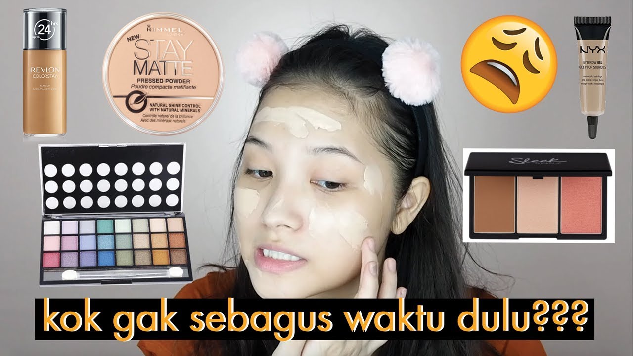 MAKEUP-AN PAKE PRODUK-PRODUK YANG PERTAMA KALI AKU BELI - YouTube