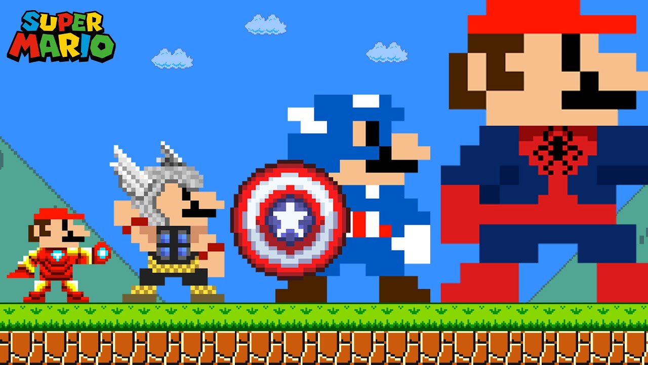 Mario vs The EVOLUTION of Superheroes Powers in super Mairo Bros. - YouTube