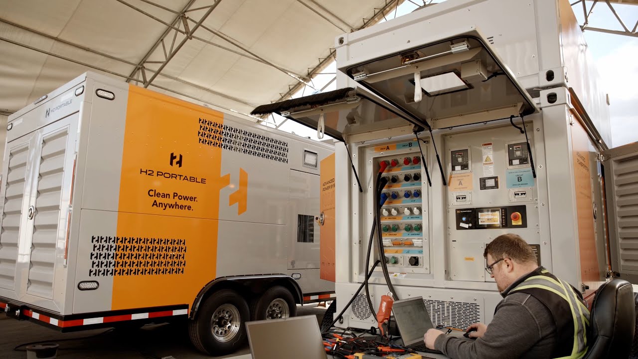 H2 Portable GT100 Hydrogen-Electric Power Generator - YouTube