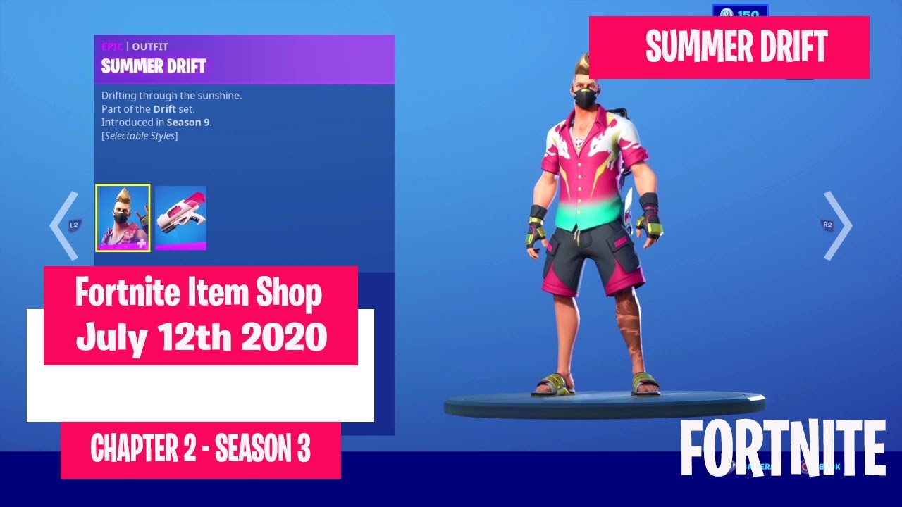 Fortnite Item Shop SUMMER DRIFT IS BACK! - July 12th 2020 - YouTube