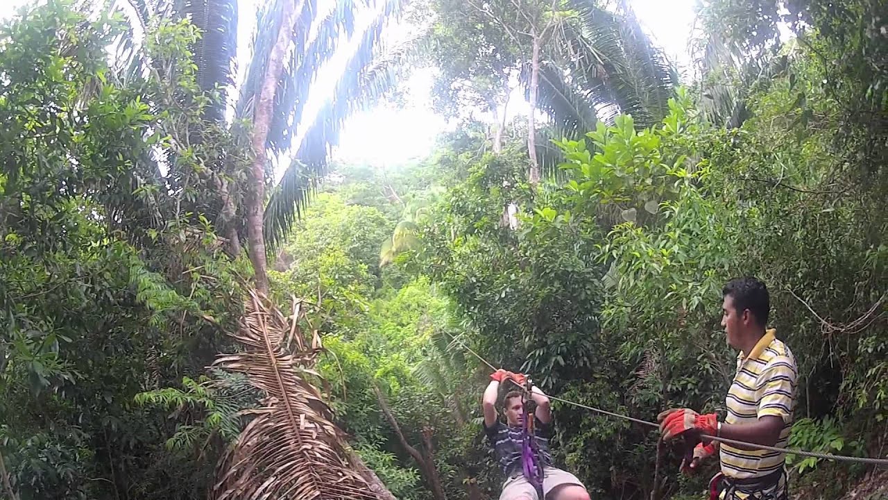 Zip Lining in Honduras - YouTube