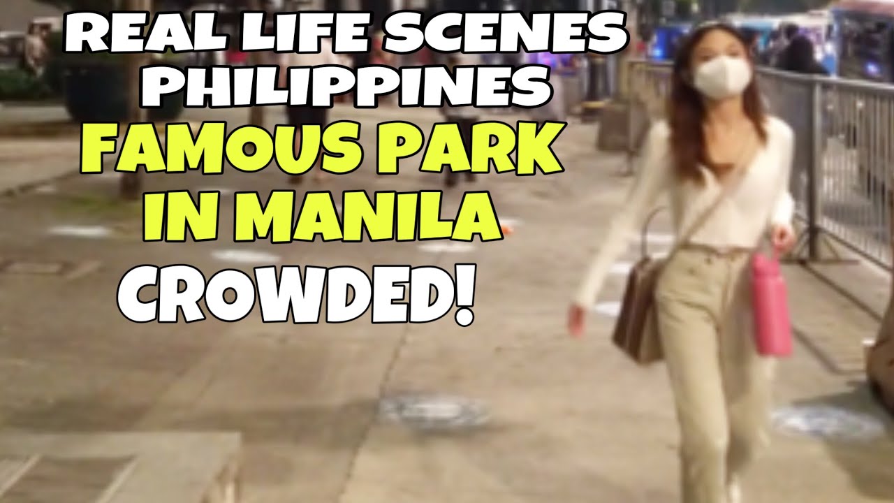 WALKING IN THE CROWDED AND FAMOUS PARK IN MANILA PHILIPPINES WALKING ...