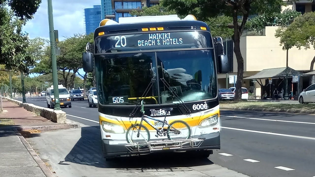 TheBus Honolulu (HI) Route 20 Waikiki Beach & Hotels Bus 6006 [2022 New ...