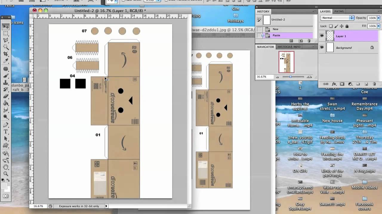 How to enlarge your Danbo template (Read description) - YouTube