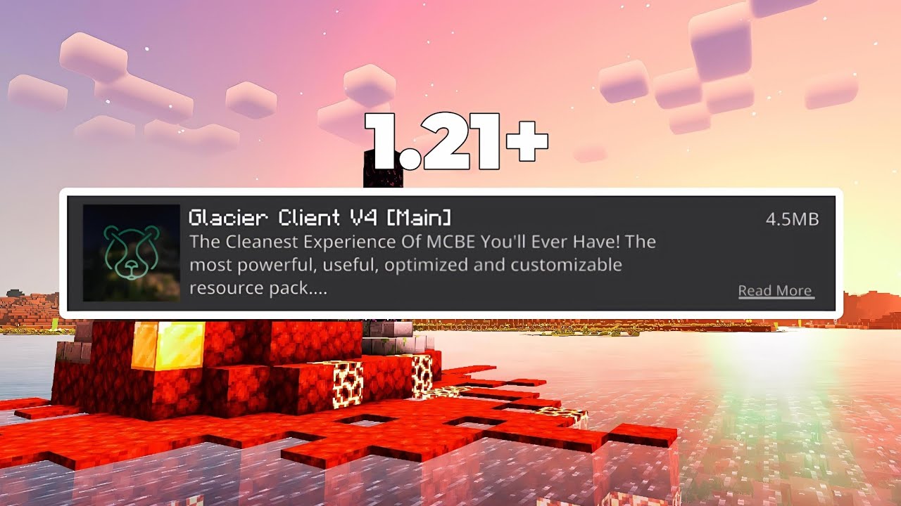 Glacier Client V4 for MCPE 1.21+ | Clean, Optimized & Powerful! ️⚙️ - YouTube