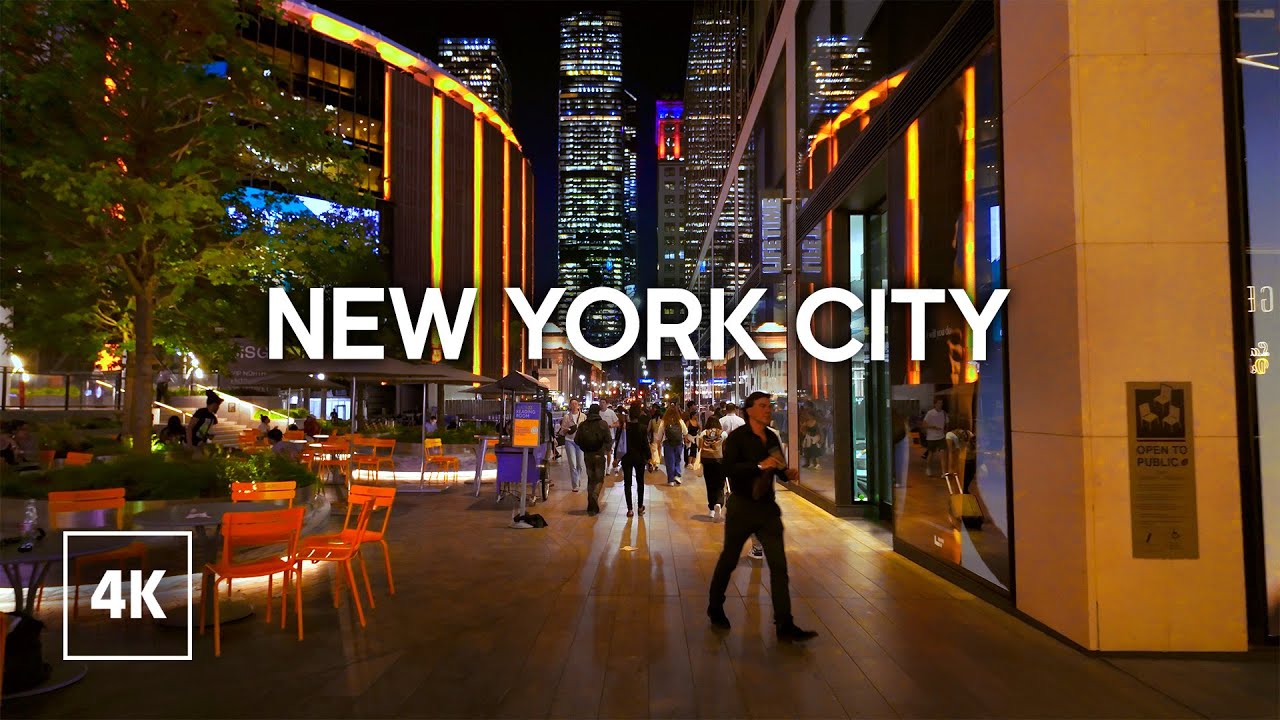 City at Night Walk - Virtual Tour 4k - YouTube