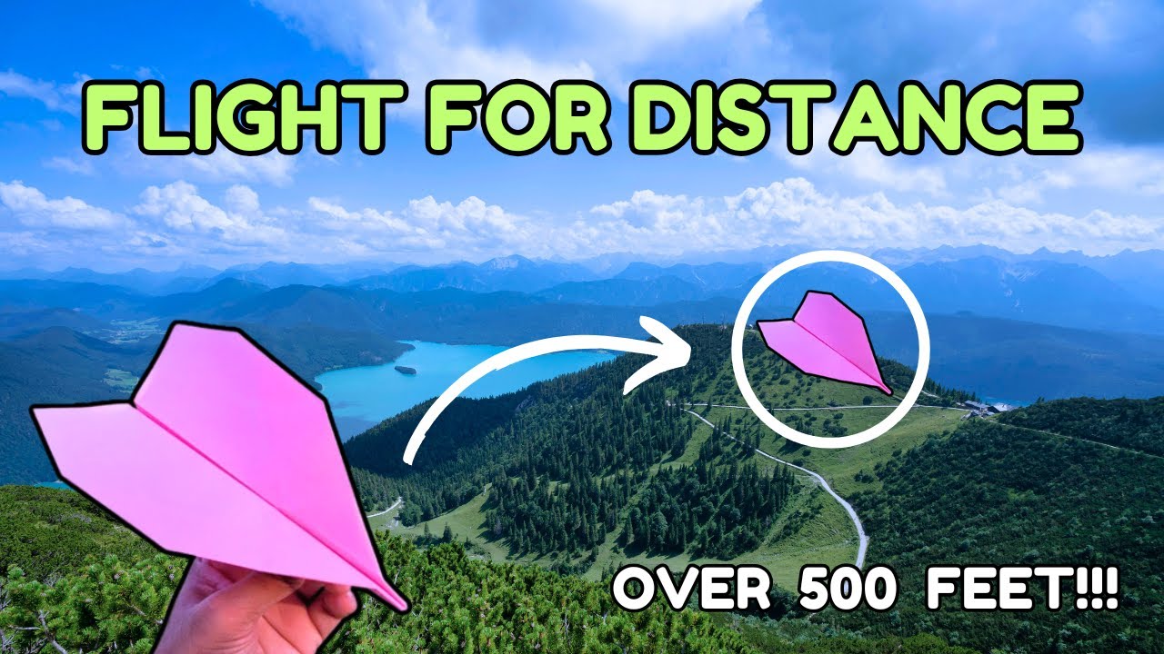 How to Make a Flight Distance Paper Airplane || Best Paper Airplane ...