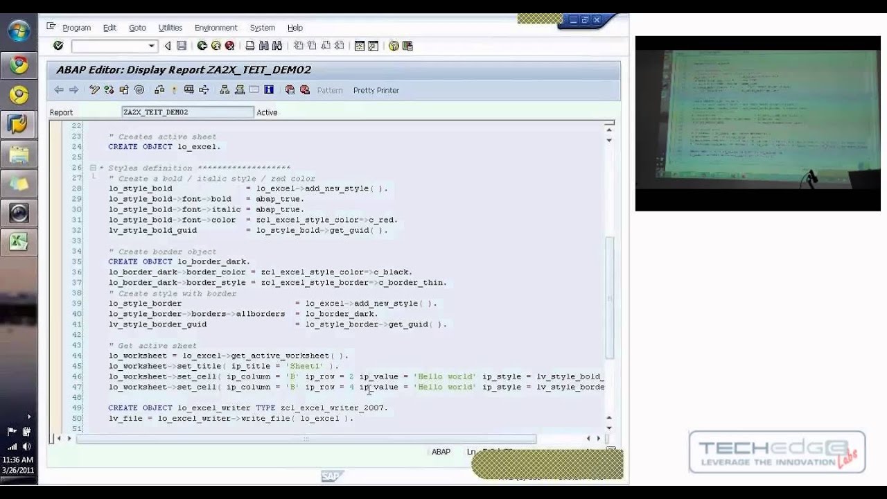 Tgp06 Generate Your Professional Excel Spreadsheet From Sap Abap Code With Abap2xlsx Open