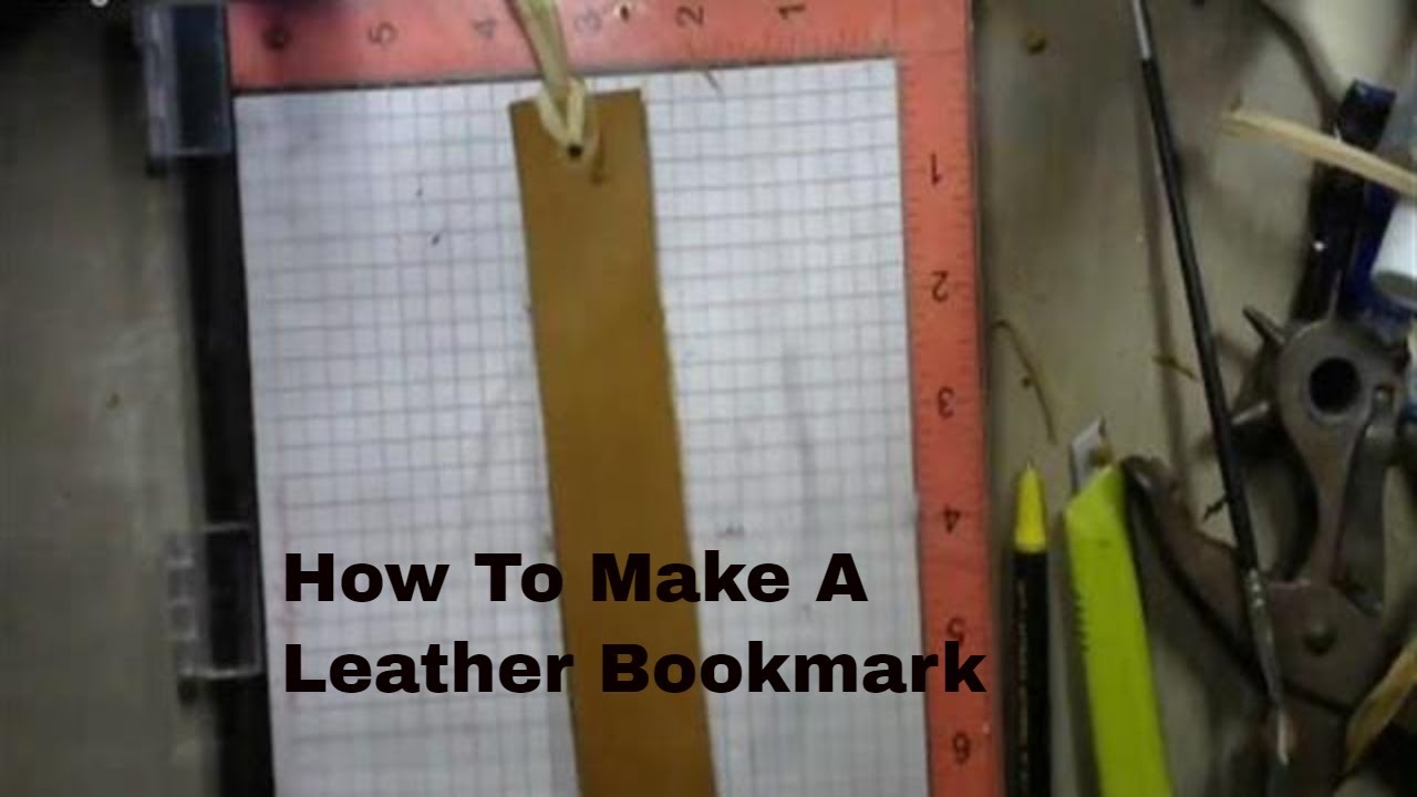 How To Make a Leather Bookmark - YouTube