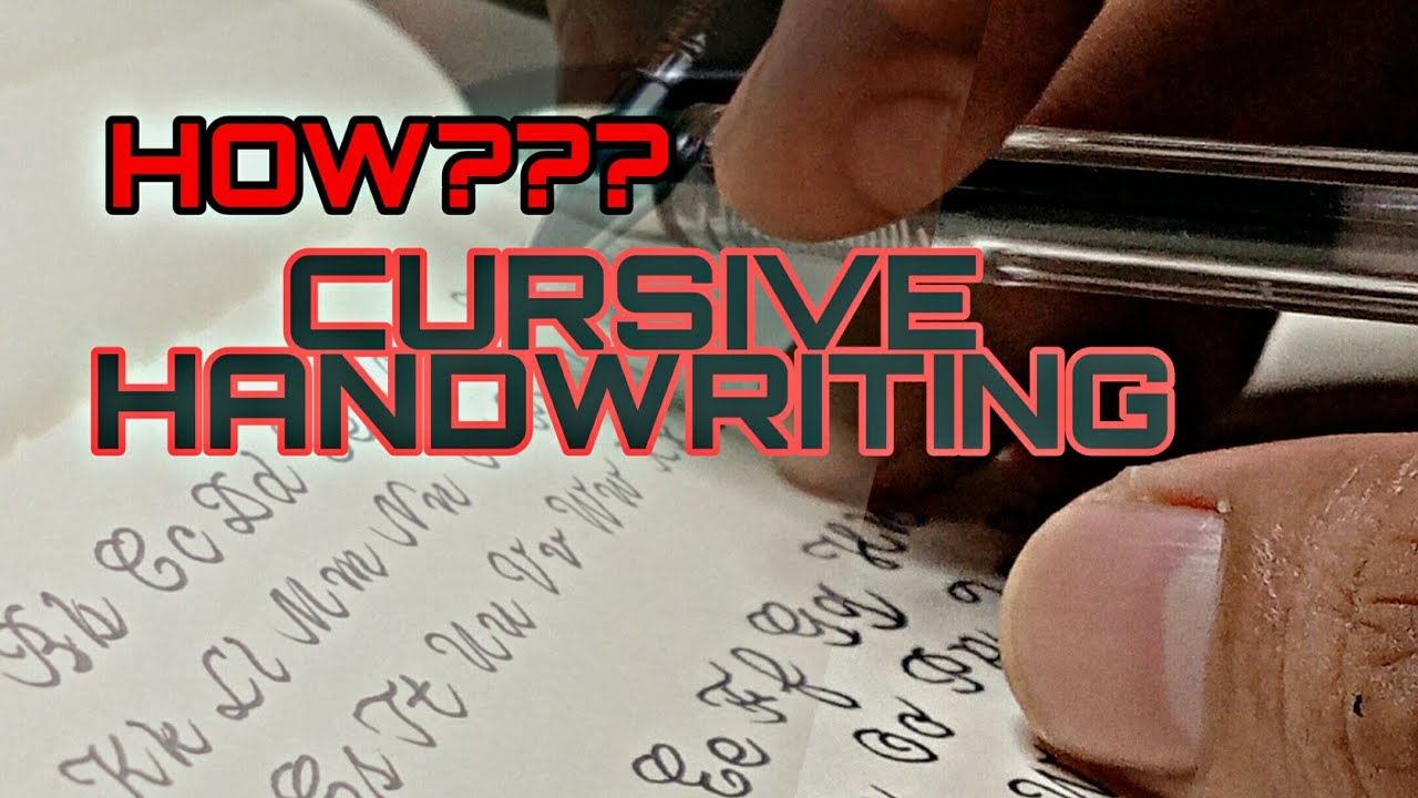How to write in cursive? Tutorial for beginners. ️ English Handwriting ...