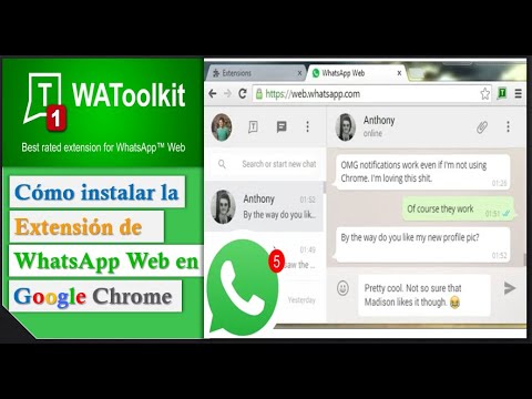 Cómo instalar la extensión WAToolkit para WhatsApp Web en Google Chrome. - YouTube