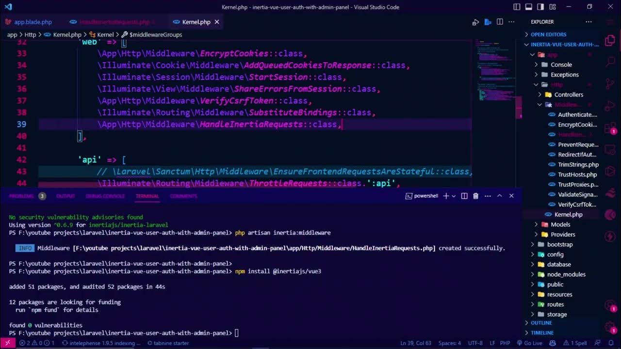 1configure Laravel And Vuejs Project Using Inertiajs Youtube 3657