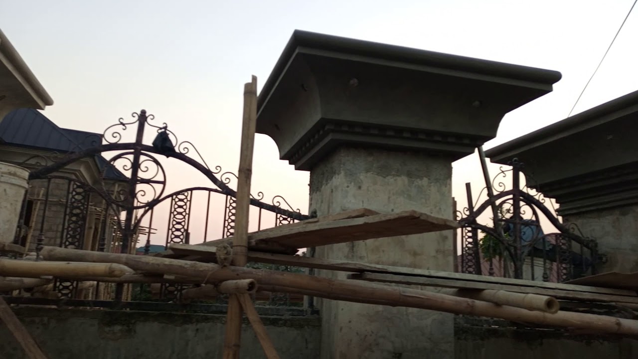 fence wall pillar Cap's parapet dressing 2021 - YouTube