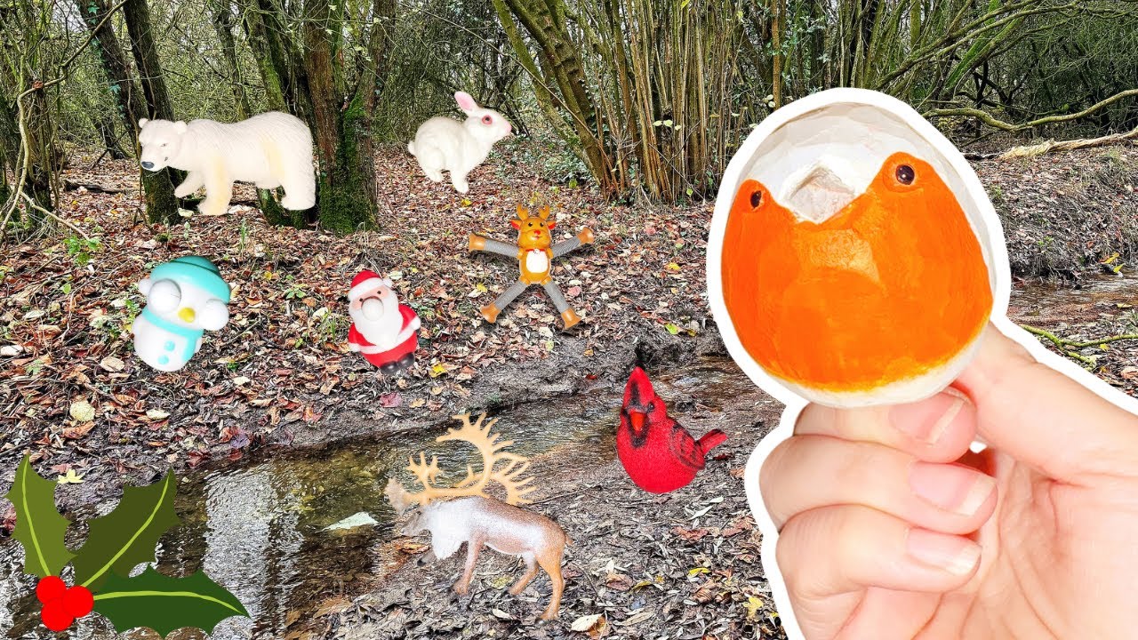 Learn Animal Names at the Stream for Kids | Festive Friends Edition # ...