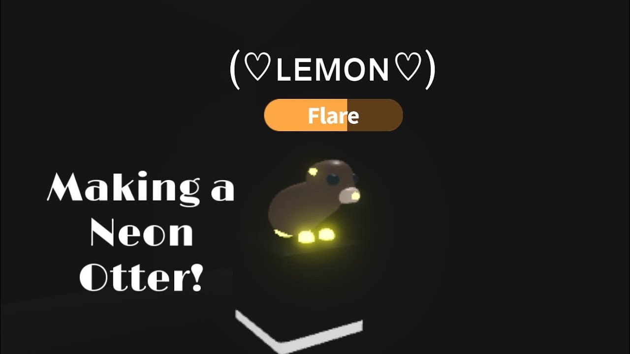 Making A Neon Otter In Adopt Me Youtube