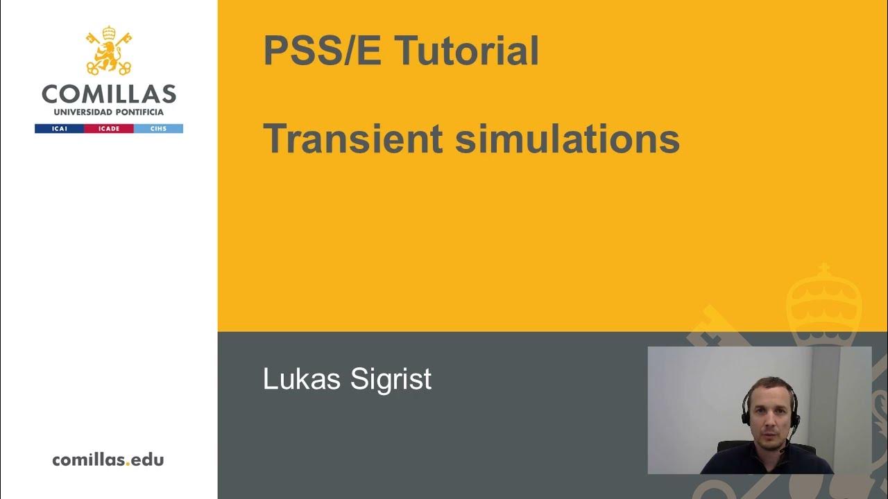 PSS/E Tutorial 2 - Transient simulations - YouTube