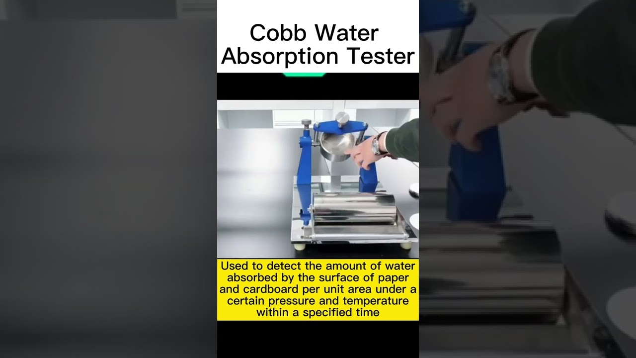 GB/T1540 ISO535\QB/T1668 Cobb Water Absorption Tester - YouTube
