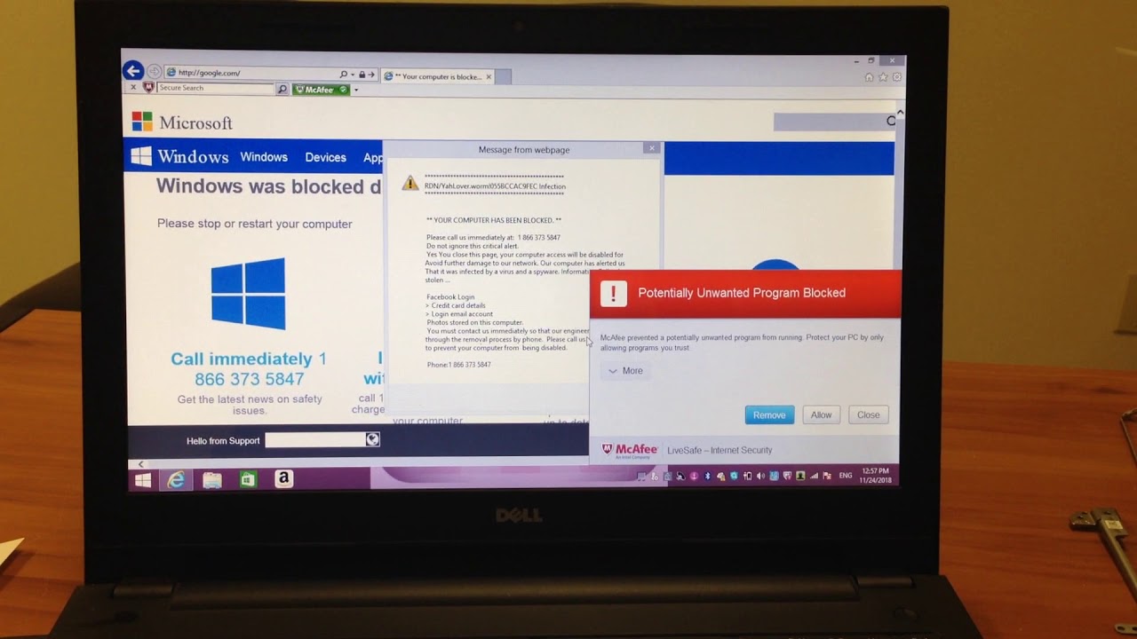 another example tech support scam alert - FAKE tech support - YouTube