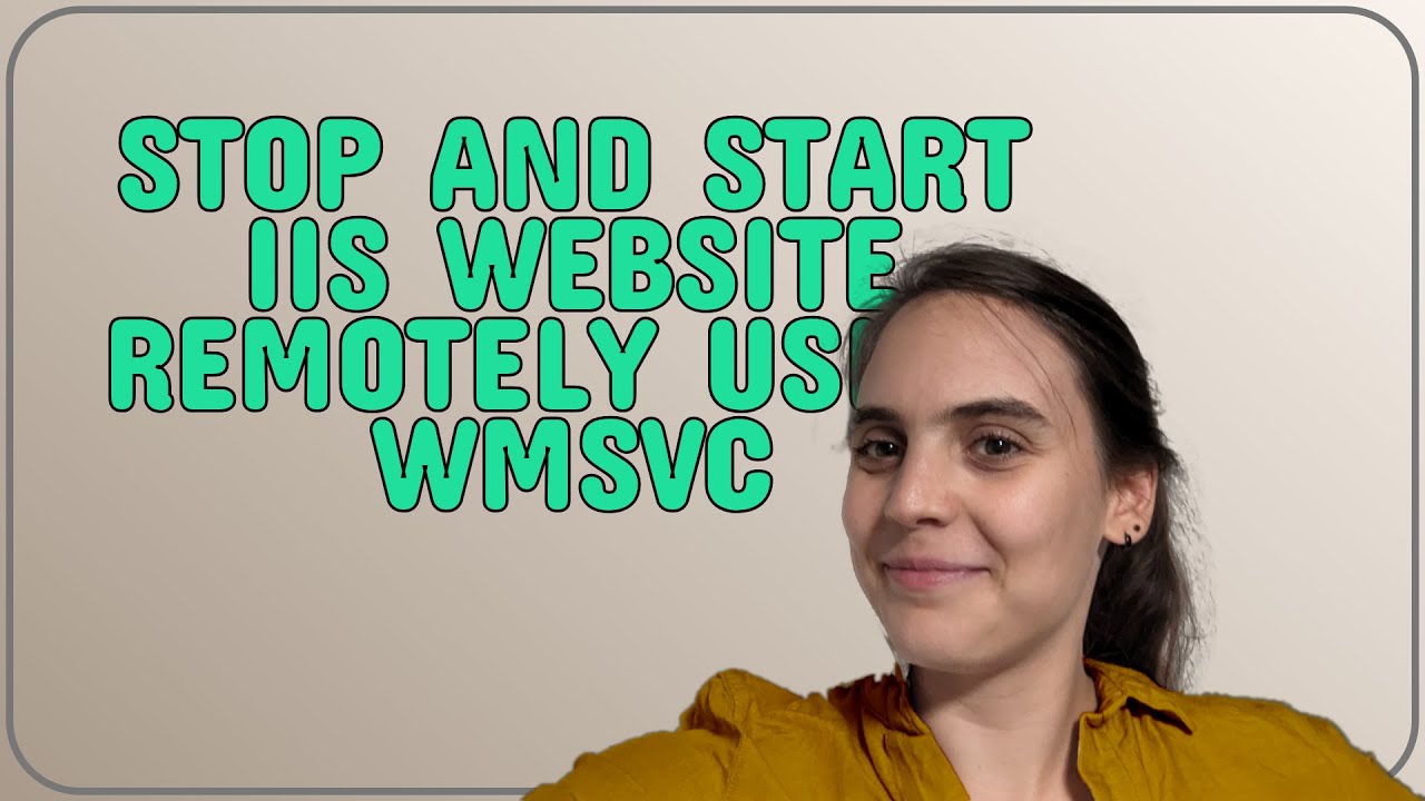 Stop And Start IIS Website Remotely Using WMSVC YouTube stop-and-start-iis-website-remotely-using-wmsvc-youtube