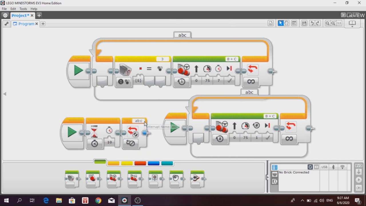 【EV3编程】（中文版教学）流程模块——循环模块、循环中断模块 - YouTube