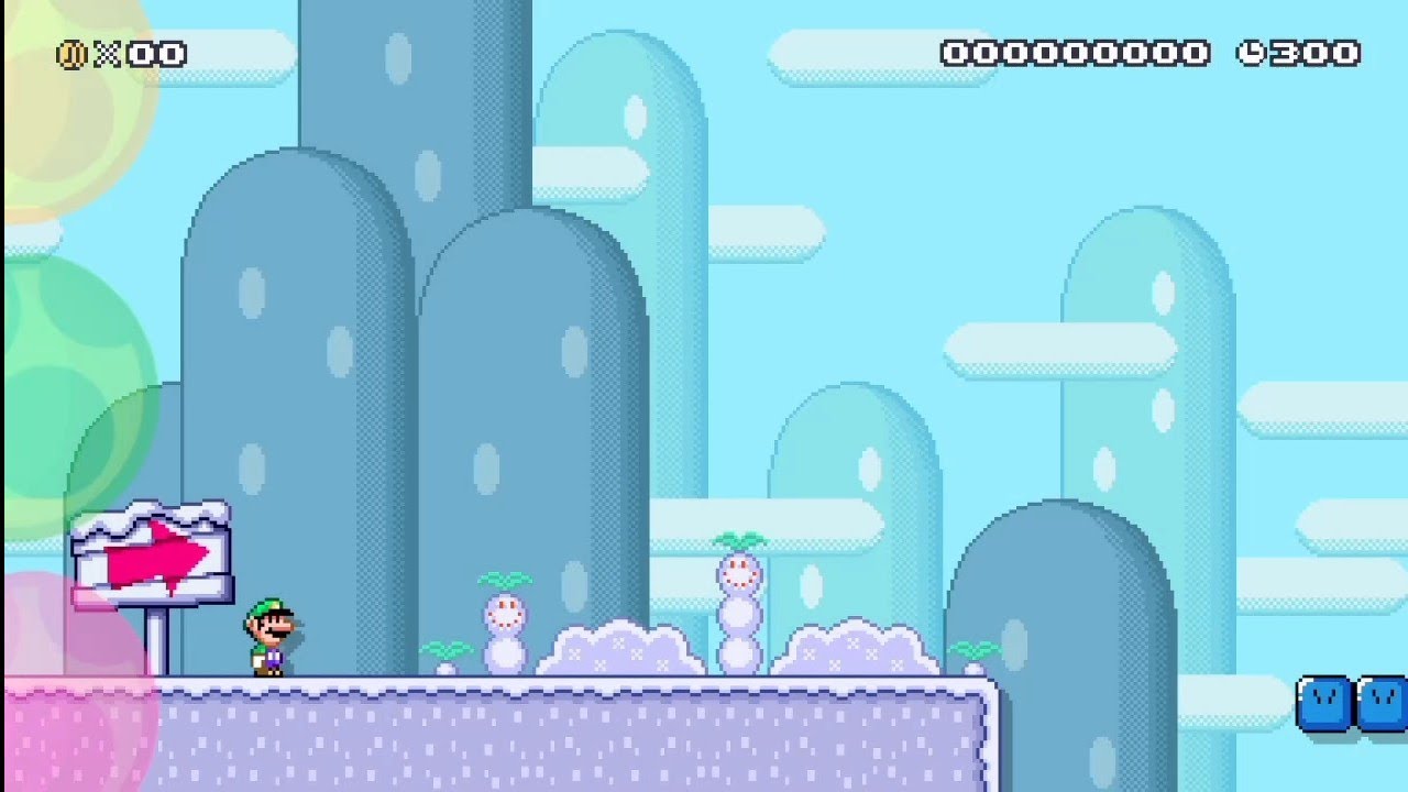 Blue Balloon Mountains by bran98 SMM2 - YouTube