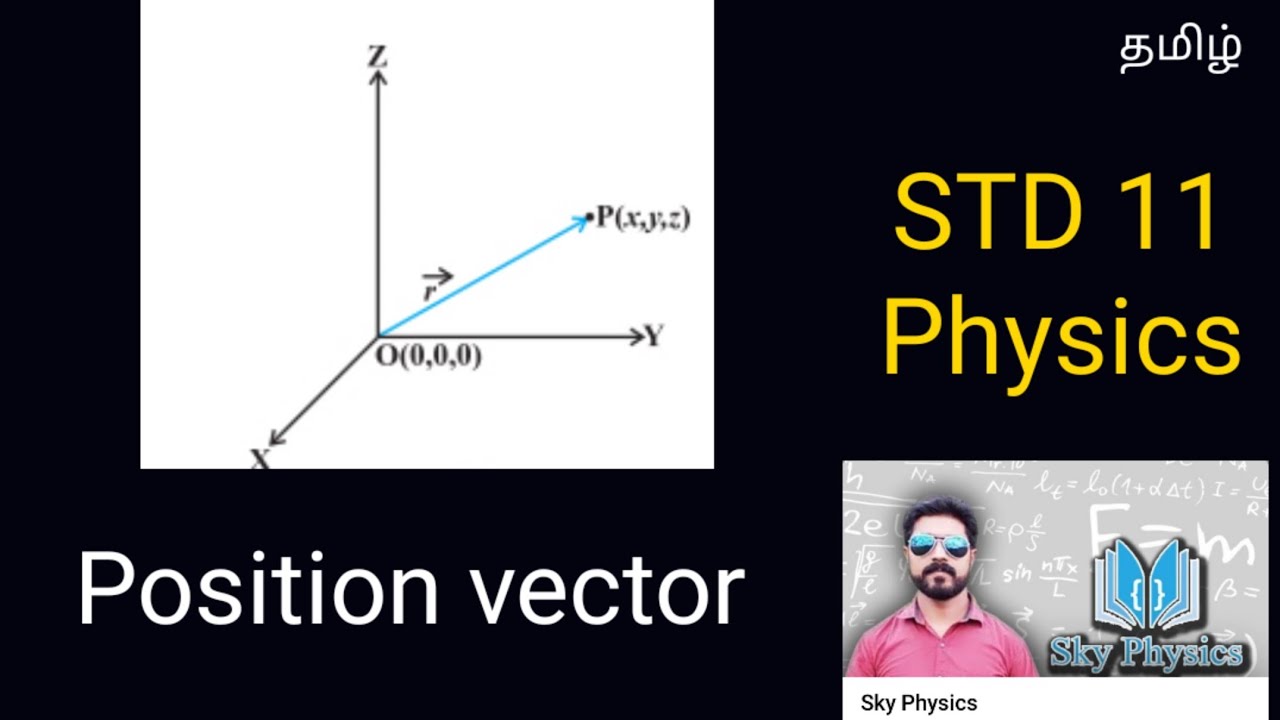 position vector||kinematics||Unit 2||STD 11 Physics||Tamil||sky physics ...