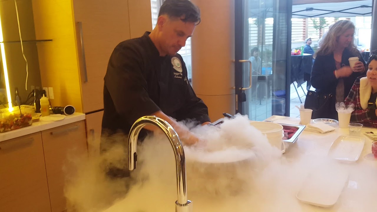 Chef Jagger Gordon Preparing Food at Client Appreciation Party - YouTube