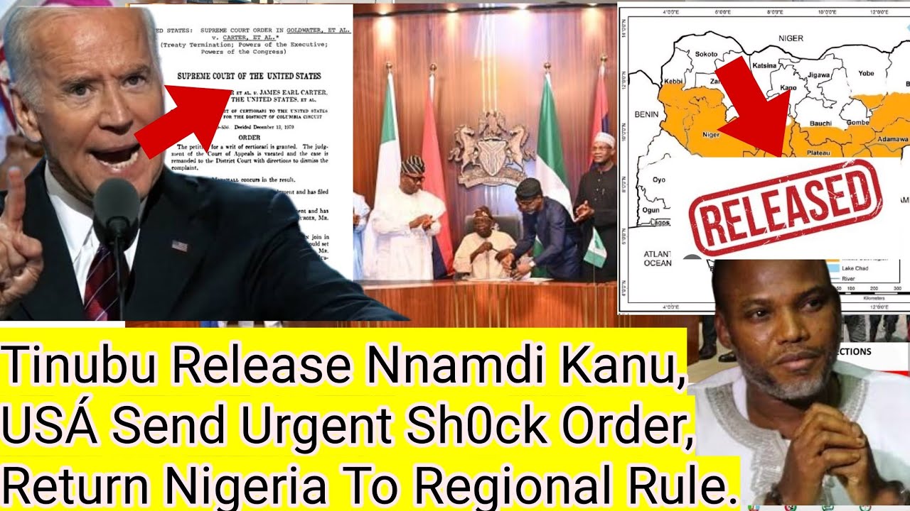 Tinubu Release Nnamdi Kanu, USÁ Send Order, Return Nigeria To Regional Rule, See Why, Igbos ...
