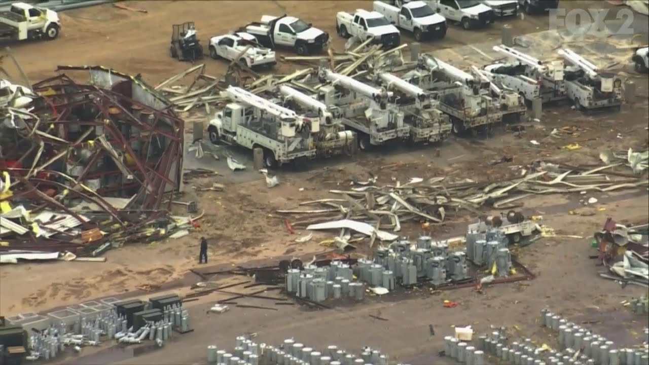 Storm Damage from SkyFOX helicopter - YouTube