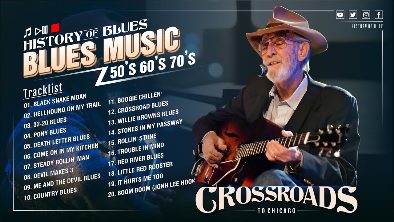 History of Blues (Crossroad to Chicago) 🤵 Blues Music Collection ...