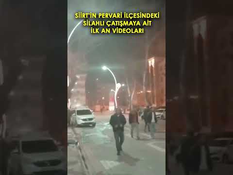 SİİRT'İN PERVARİ İLÇESİNDE Kİ SİLAHLI ÇATIŞMA ANI KAMERADA...