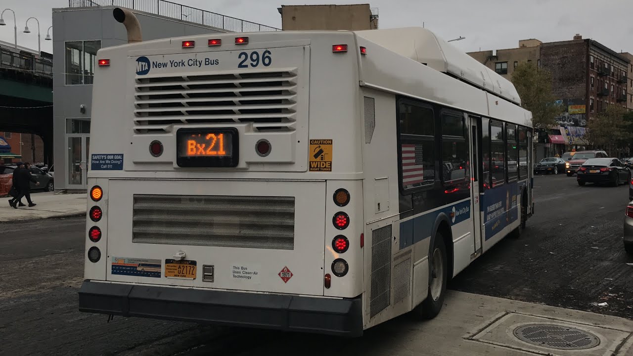 MTA NYC Bus 2011 New Flyer C40LF #296 Bx21 - YouTube