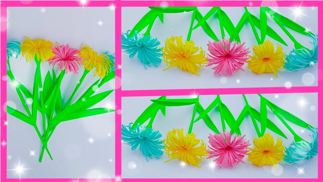 Easy paper flower/Craft/how to make easy paper flower/DIY/very easy ...