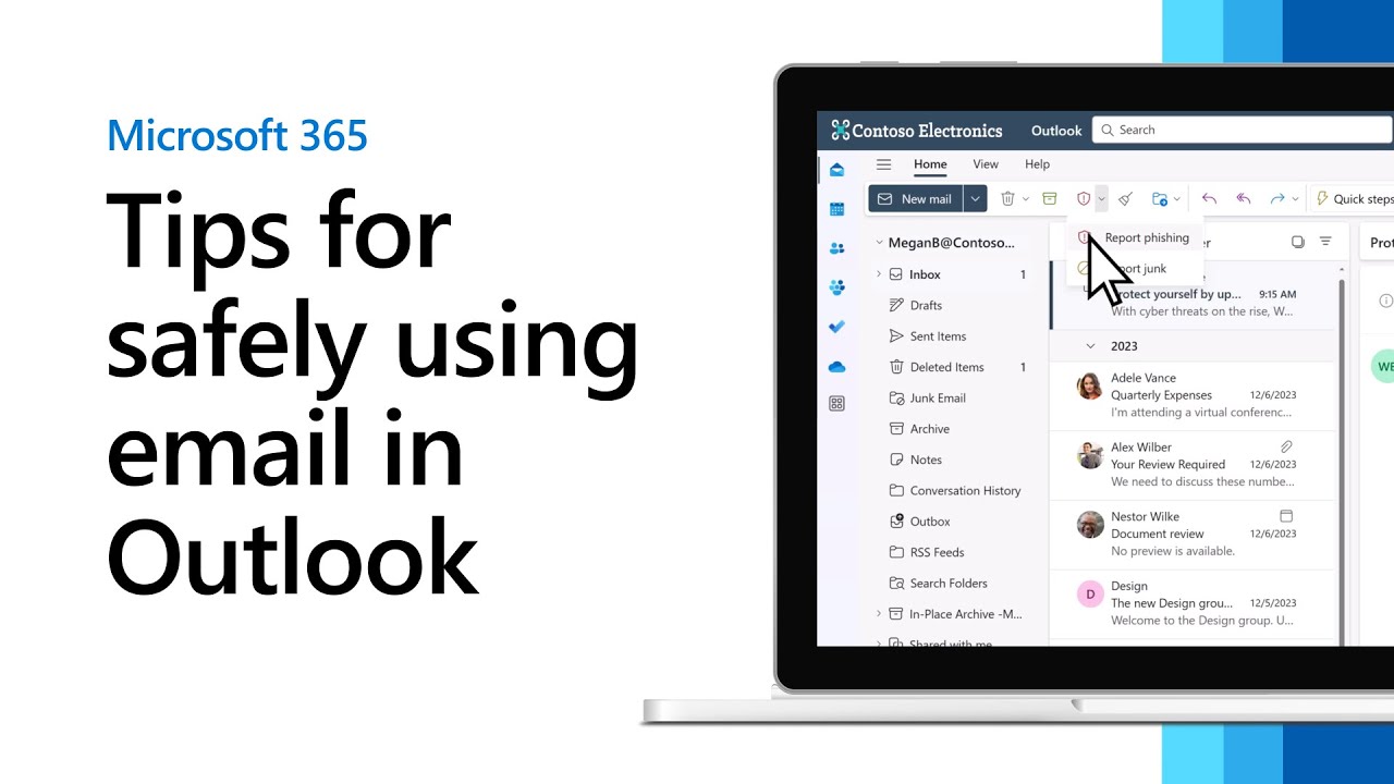 Tips for safely using email in Outlook - YouTube