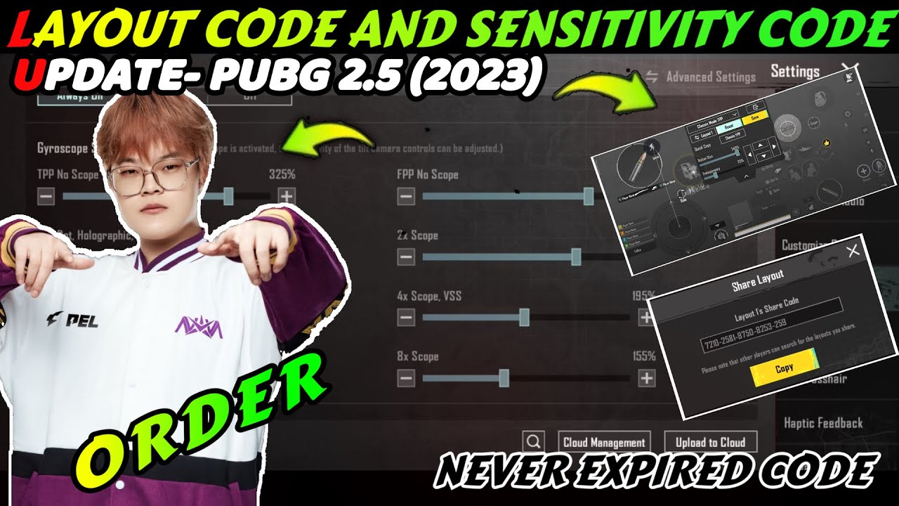 Nova order control code & sensitivity code | Order sensitivity settings | PUBG 2.5 | Eagle Xarmy ...