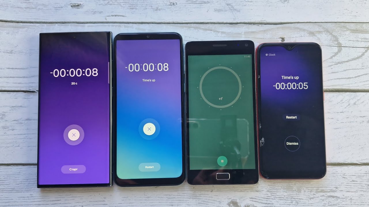 Alarm Clock & Timer On Samsung Galaxy S23 Ultra + Samsung Galaxy A03 ...