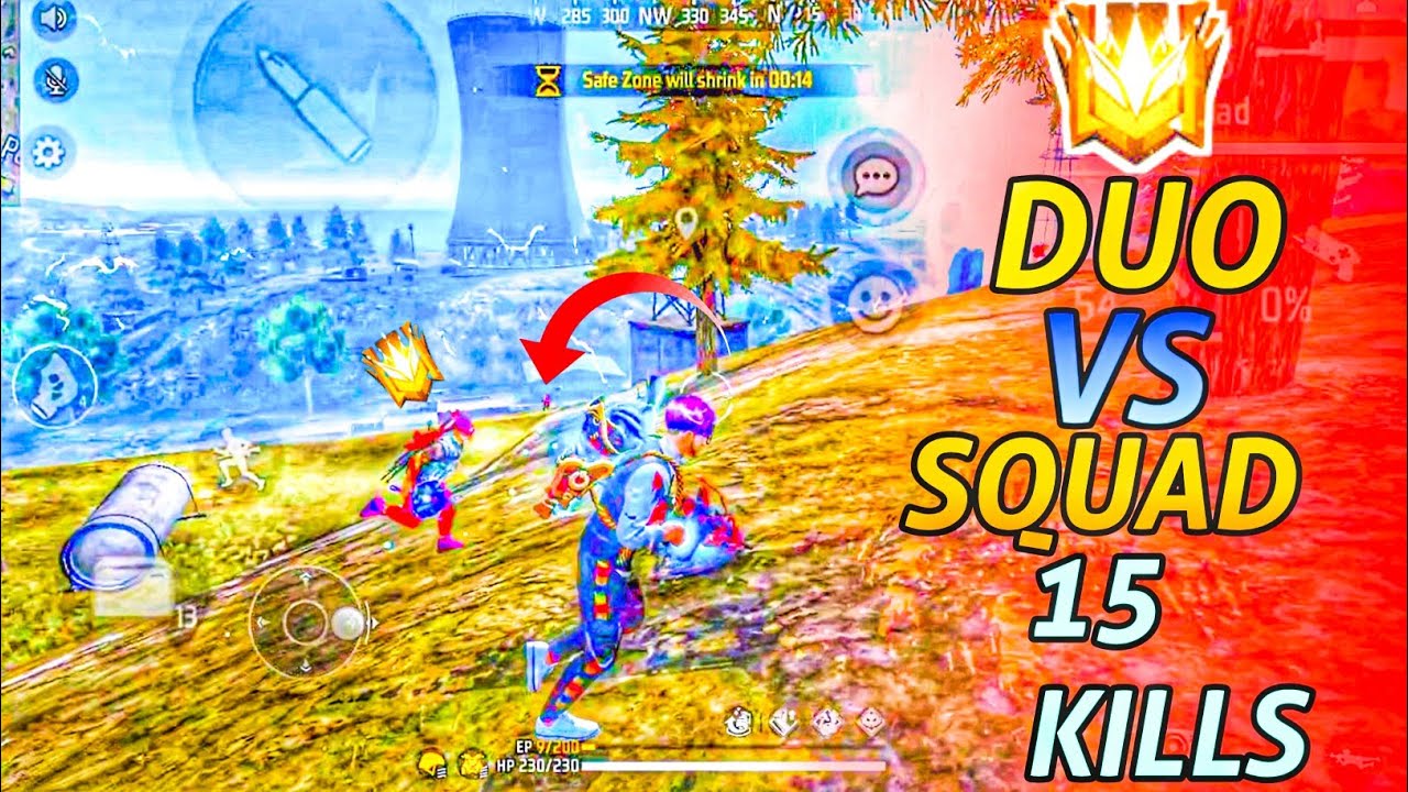 Duo Vs Squad BR Ranked Op Level Gameplay 🔥 || 15 Kills || Gareena Free ...