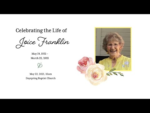 Joice Franklin - Celebration of Life Service - YouTube