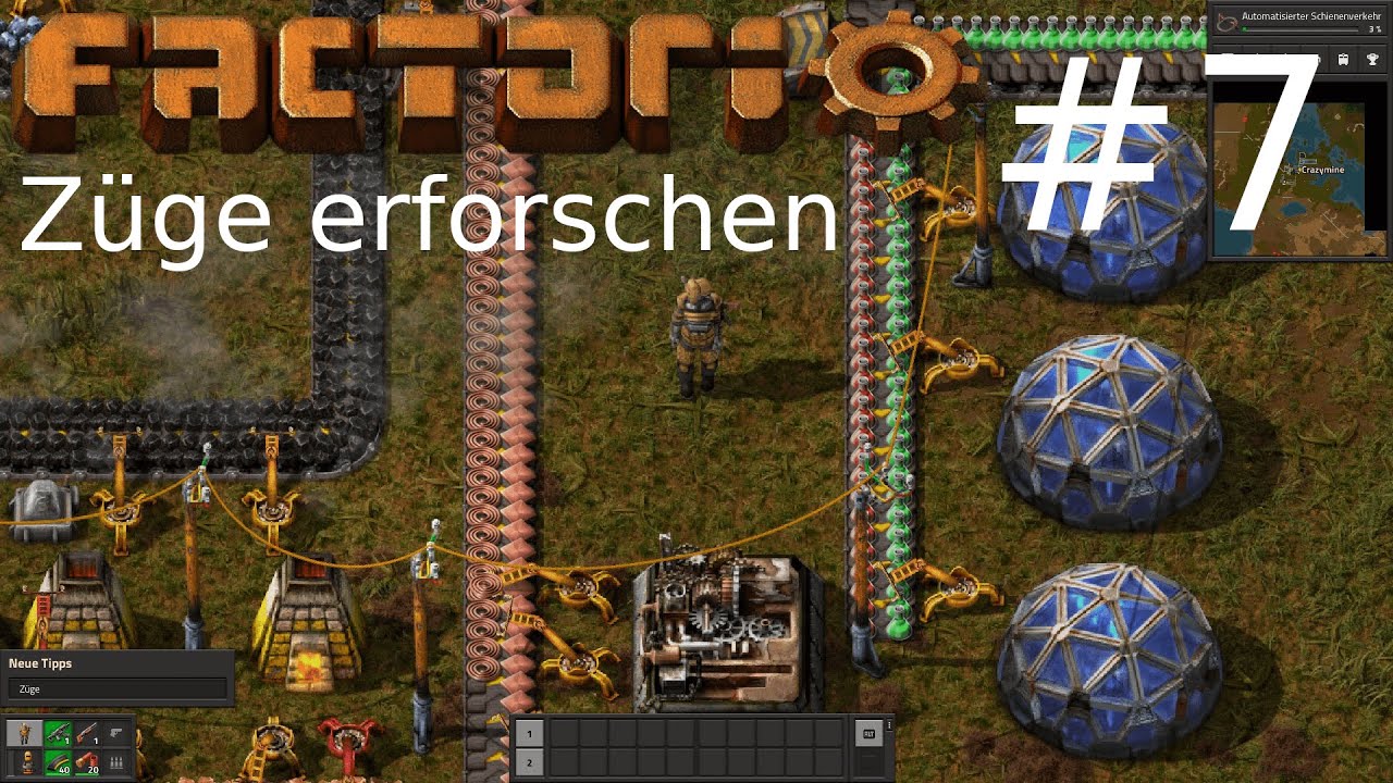 Forschung für Züge | Factorio #7 - YouTube