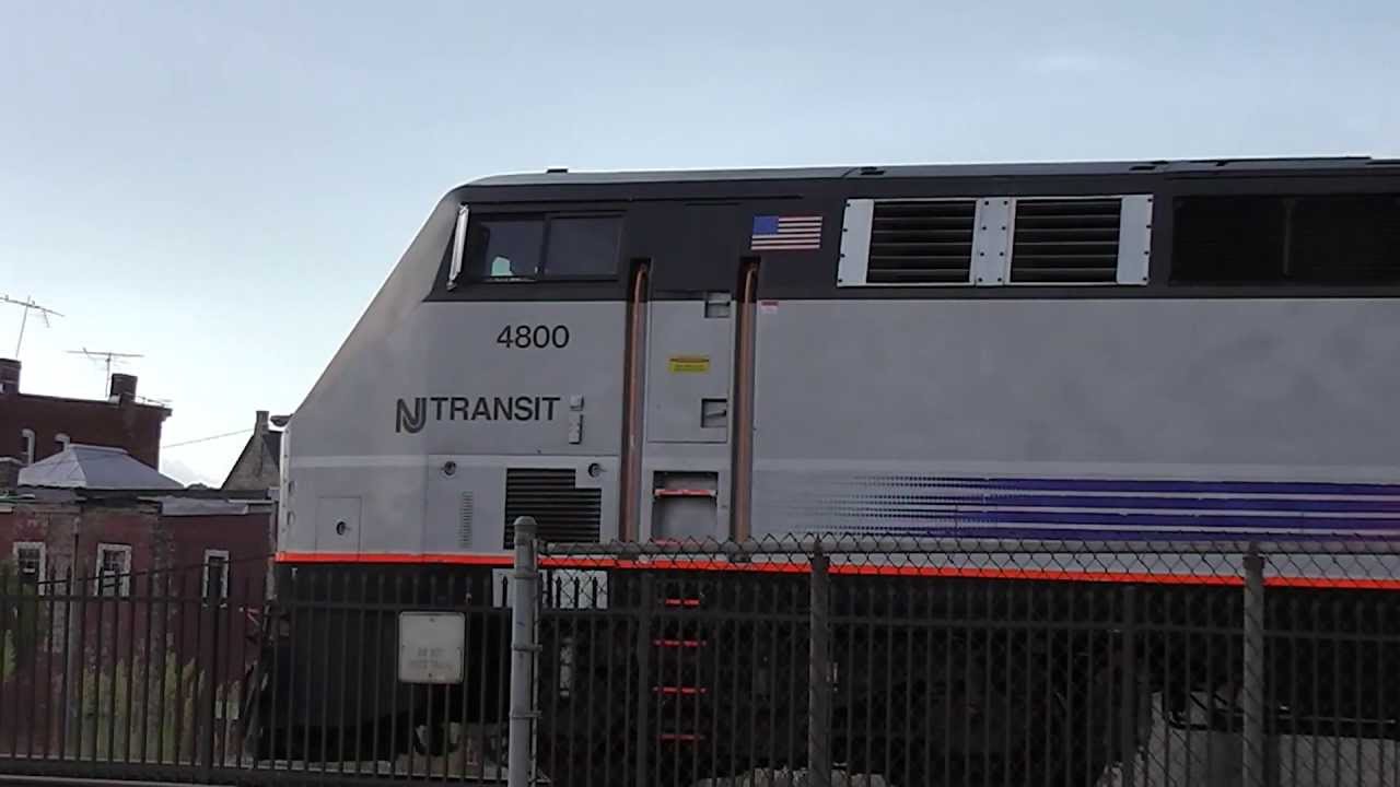 NJT P40BH 4800 leaving Bound Brook 8/16/13 Part 2 - YouTube