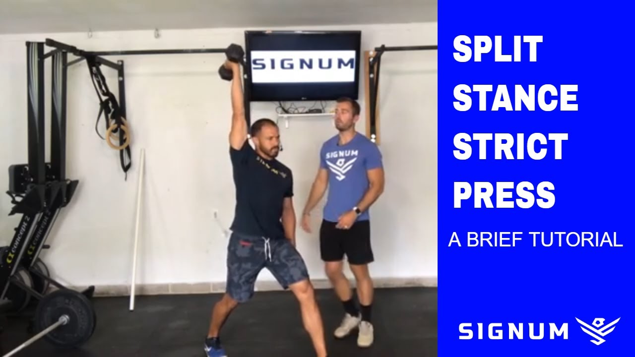 Split stance strict press | A Tutorial - YouTube