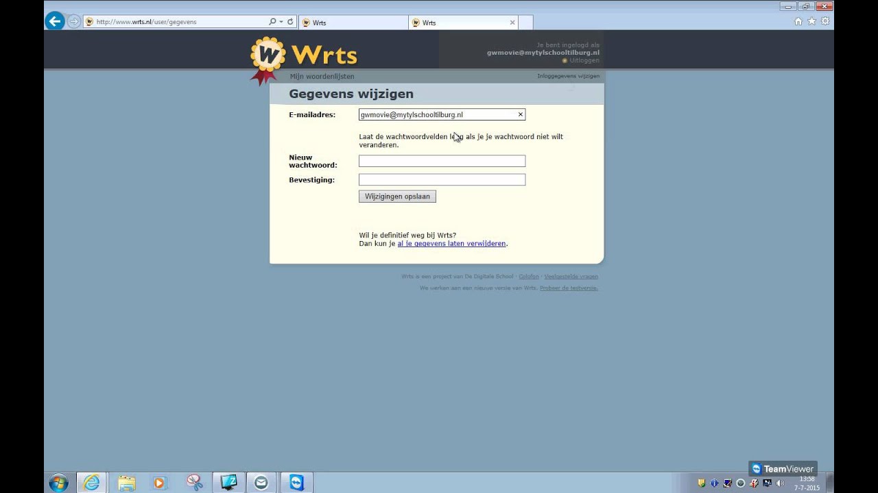 Wrts hoe wijzig je je gegevens? - YouTube