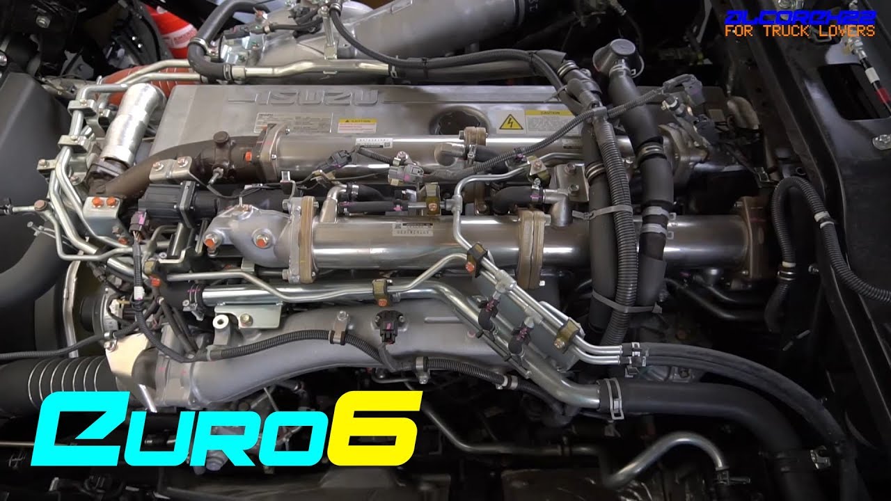 Isuzu 6WG1 Euro6 Engine View - YouTube
