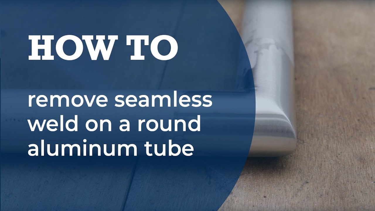 Seamless weld removal on a round aluminum tube - YouTube
