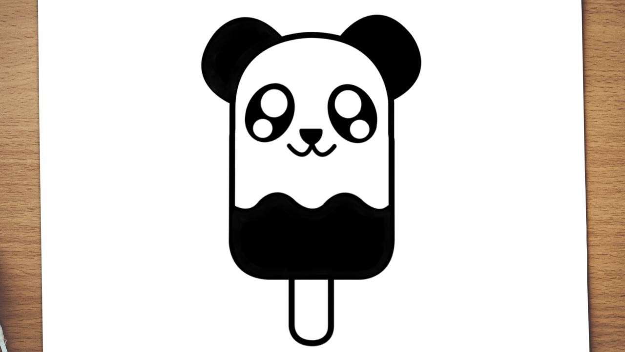 HOW TO DRAW A KAWAII PANDA POPSICLE - YouTube