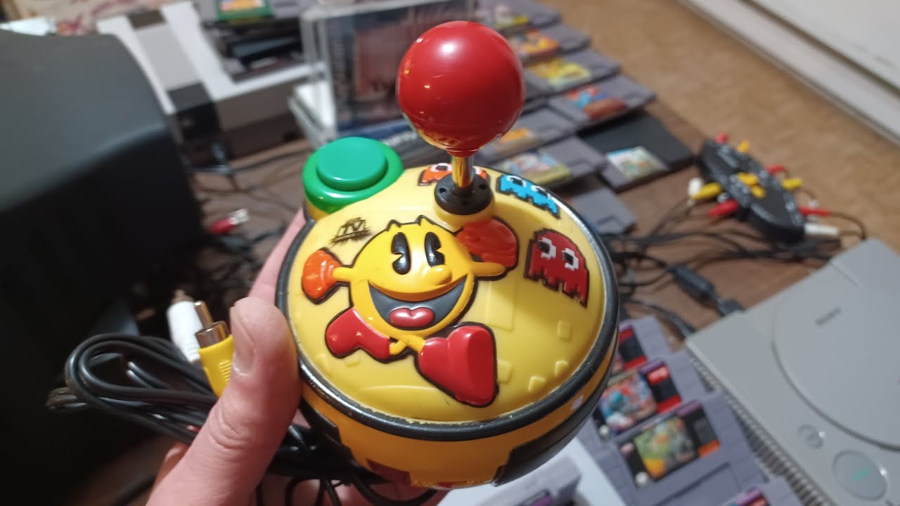 Jakks Pacific Pac Man Portable Retro Games Console Test 8 Titles - YouTube