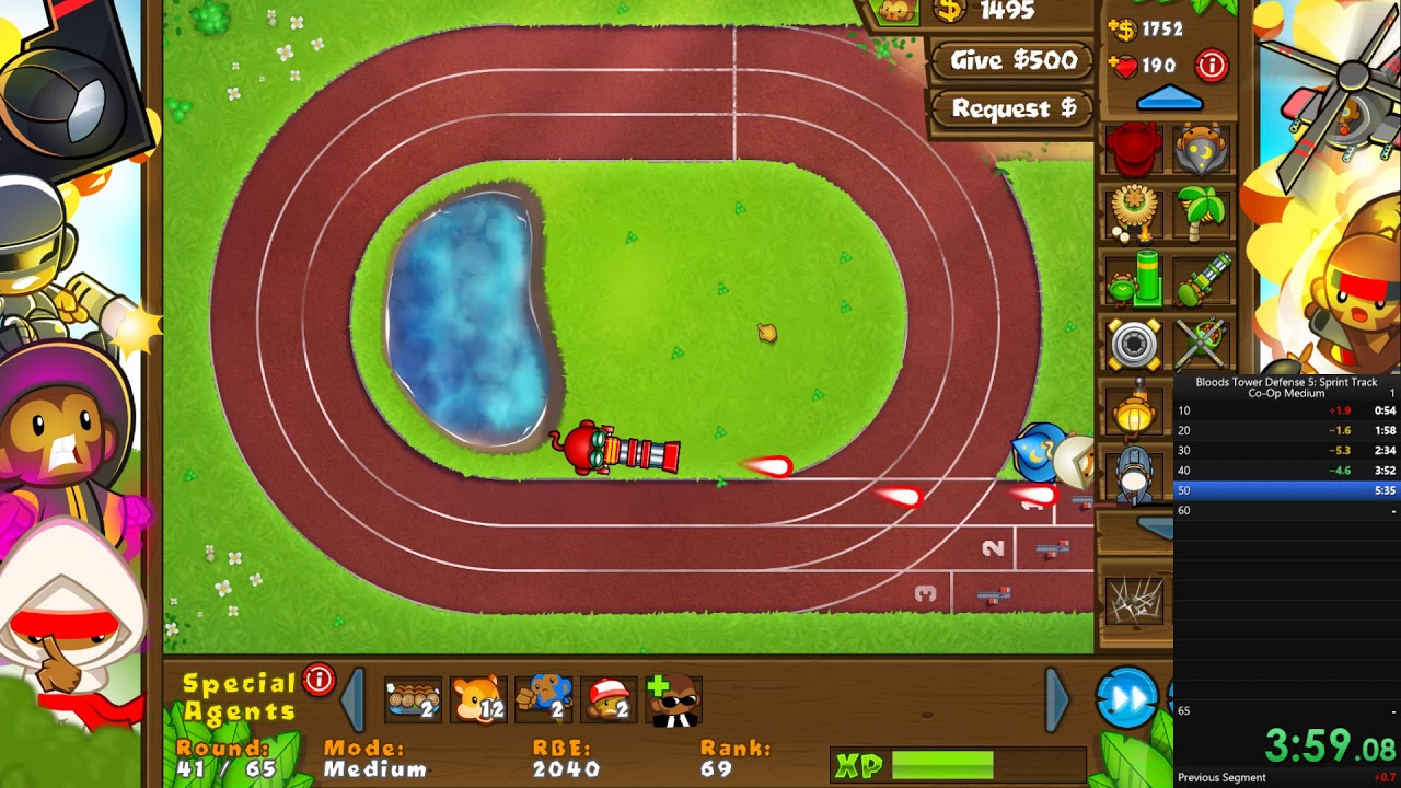 BTD5 Sprint Track Co-op Medium (7:48.75) - YouTube