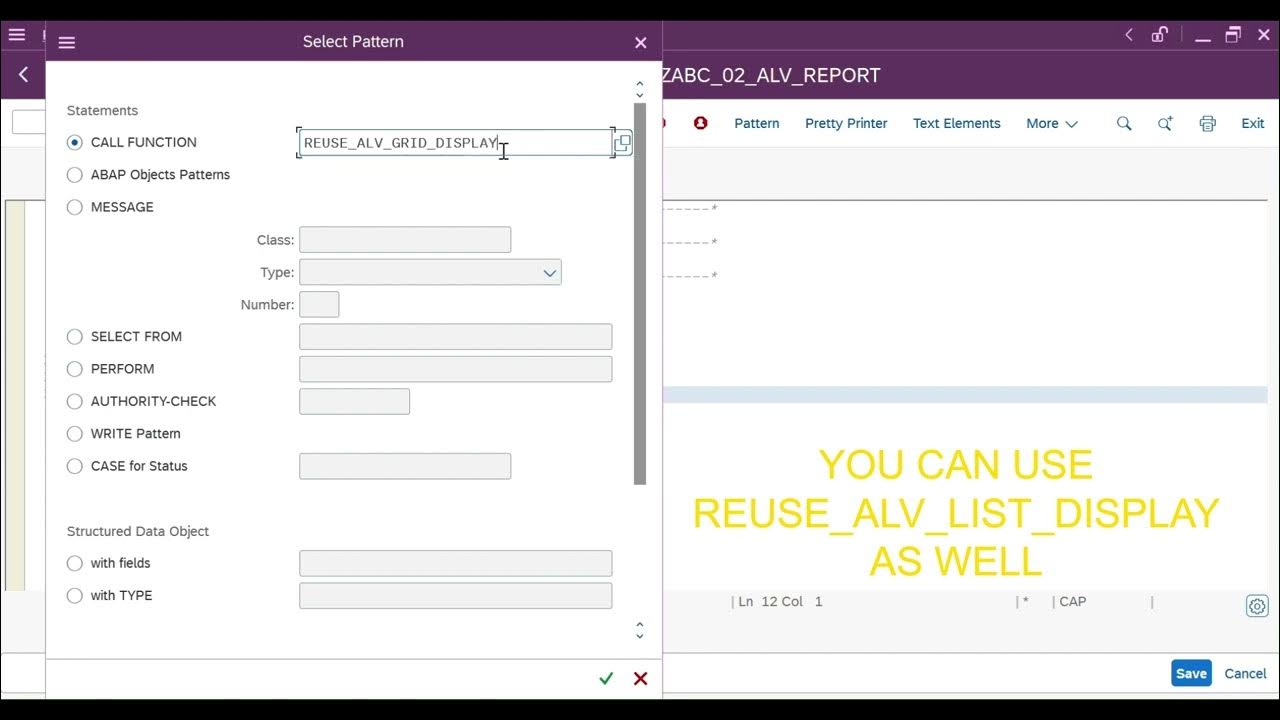 SIMPLE ALV REPORT PROGRAM (BASIC) - ENGLISH - YouTube