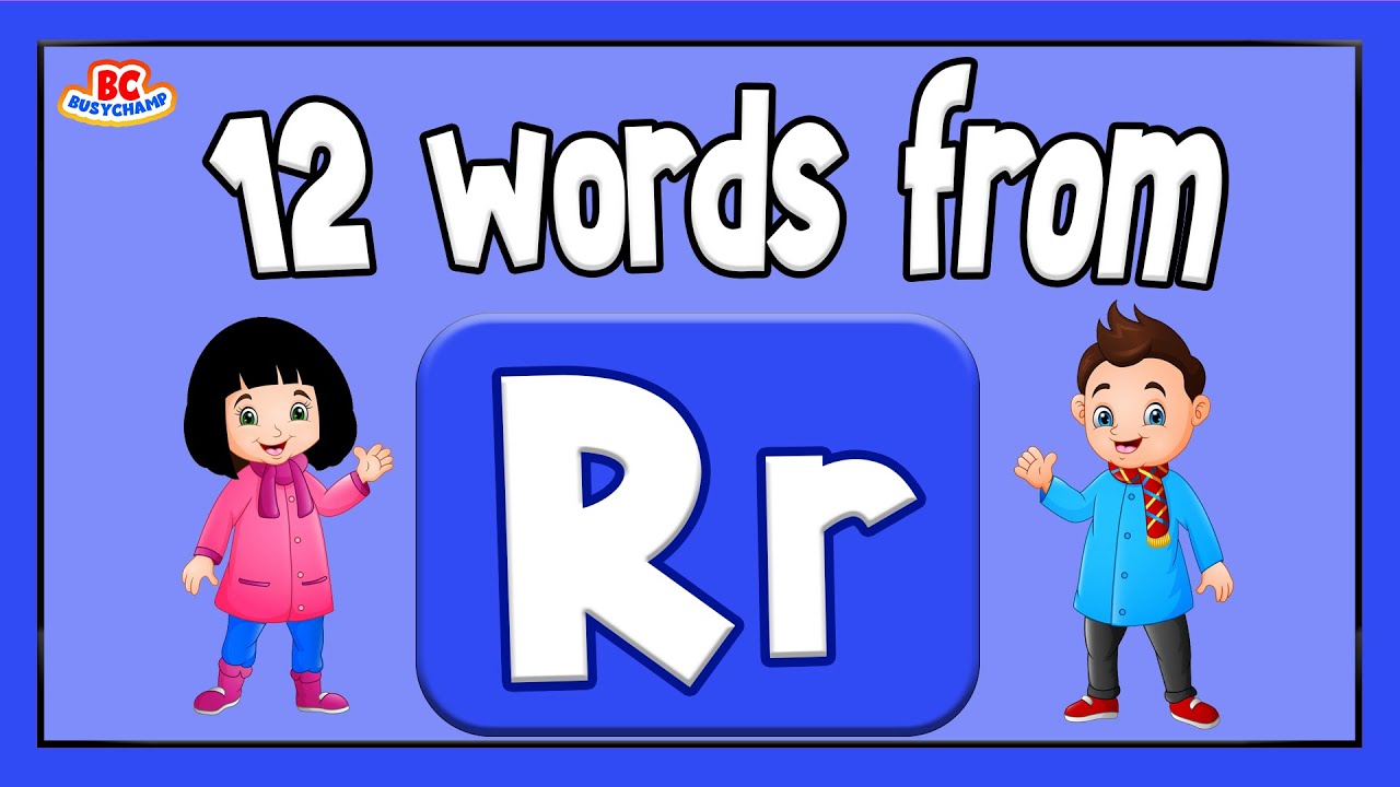 Words That Start With R | Phonics For Toddlers | 12 Words From R ...